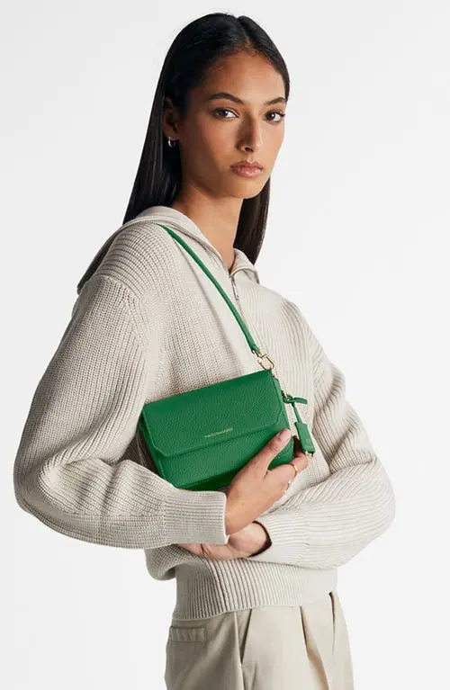 MAISON DE SABRE Mini Leather Flap Bag - Emerald Green