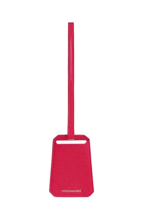 MAISON DE SABRE Leather Luggage Tag - Shibuya Fuchsia