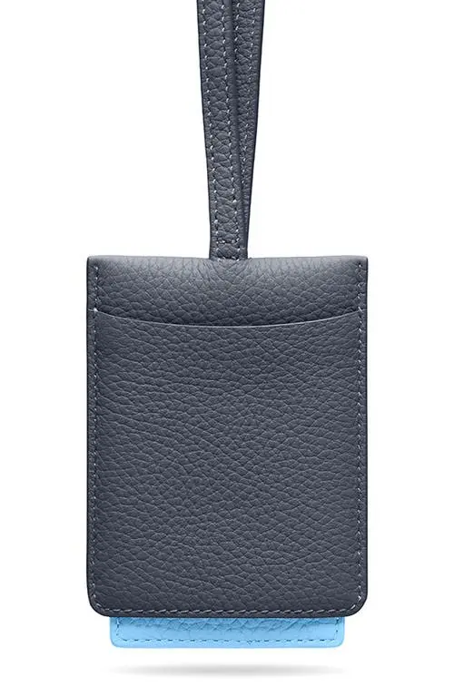 MAISON DE SABRE Leather Id Lanyard - Graphite Sky