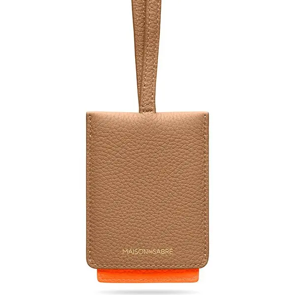MAISON DE SABRE Leather Id Lanyard - Manhattan Sandstone
