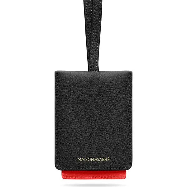 MAISON DE SABRE Leather Id Lanyard - Rouge Noir