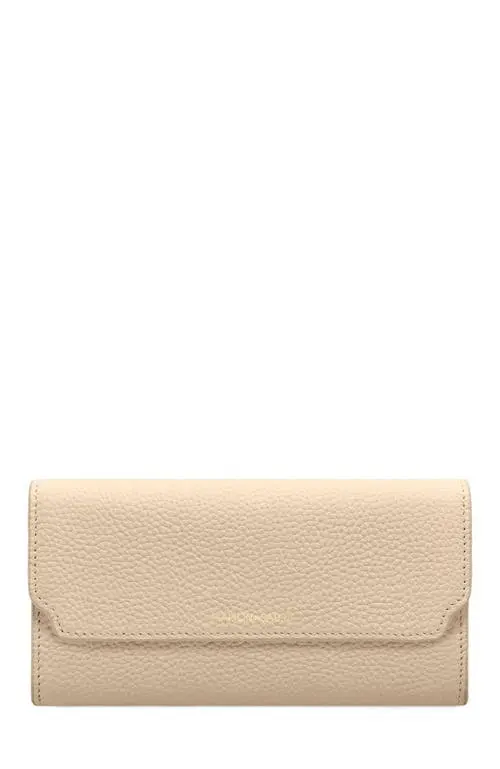 MAISON DE SABRE Long Leather Flap Wallet - Saharan Fuchsia