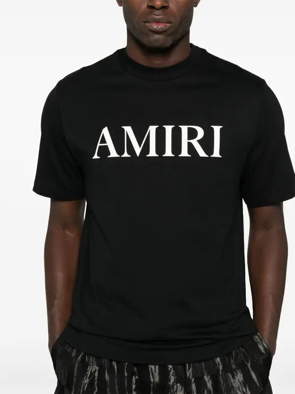 Amiri Rubberised-logo T-shirt - Black