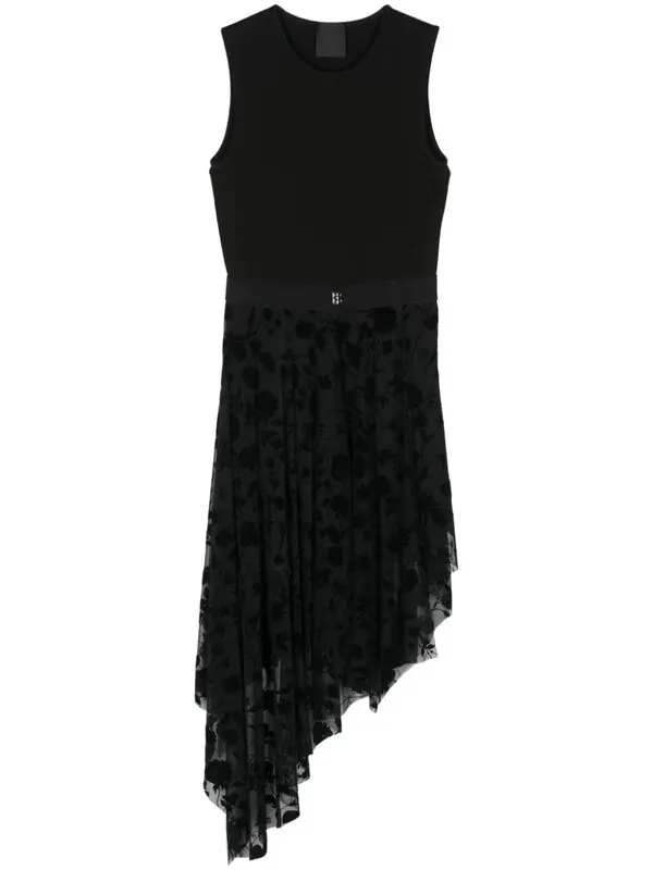 Givenchy Ribbed-knit Asymmetric Dress