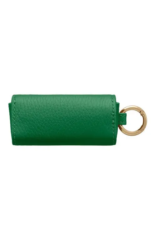 MAISON DE SABRE Leather Lipstick Charm - Emerald Lily