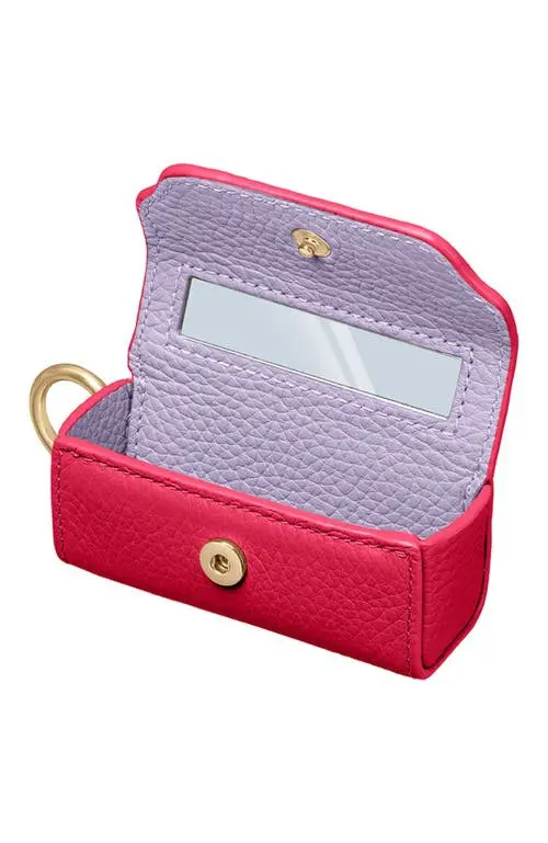MAISON DE SABRE Leather Lipstick Charm - Fuchsia Lavender