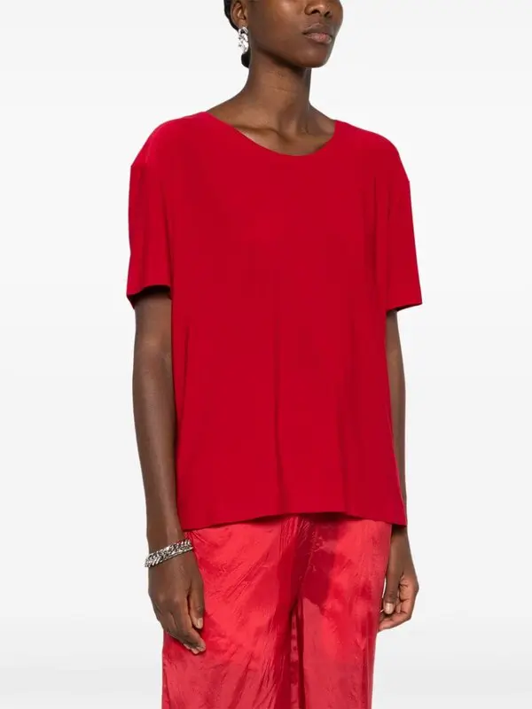 Norma Kamali Short-sleeves Jersey T-shirt - Red