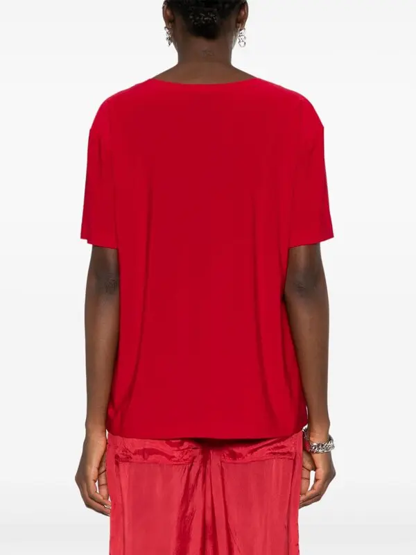 Norma Kamali Short-sleeves Jersey T-shirt - Red
