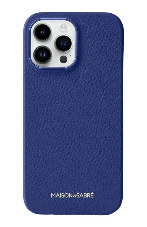 MAISON DE SABRE Leather Phone Case - Lapis Blue