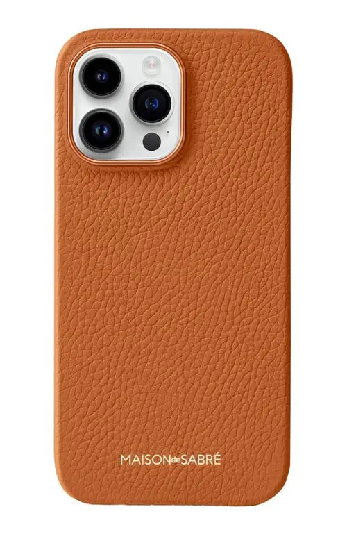 MAISON DE SABRE Leather Phone Case - Pecan Brown