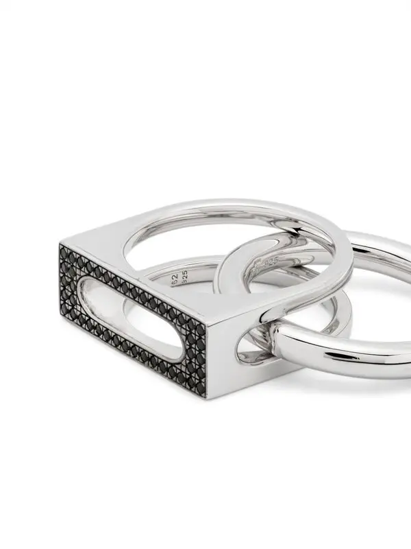 Tom Wood Black Spinel Ring Set