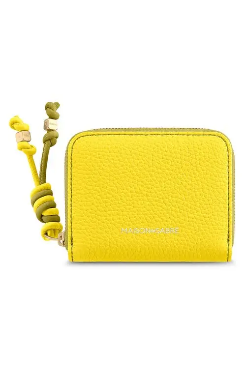 MAISON DE SABRE Small Leather Zipped Wallet - Daisy Martini