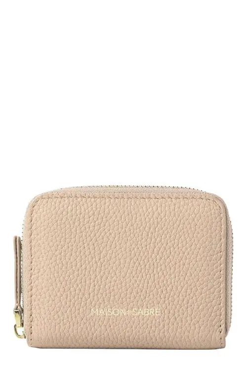 MAISON DE SABRE Small Leather Zipped Wallet - Saharan Nude