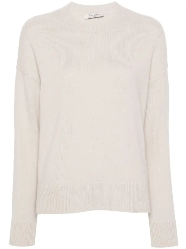 Max Mara Ribbed-knit Jumper - Neutrals