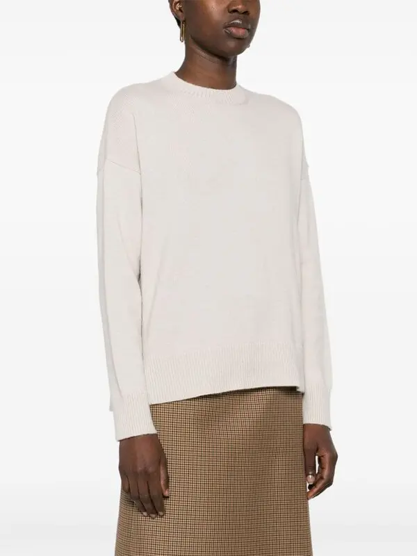 Max Mara Ribbed-knit Jumper - Neutrals