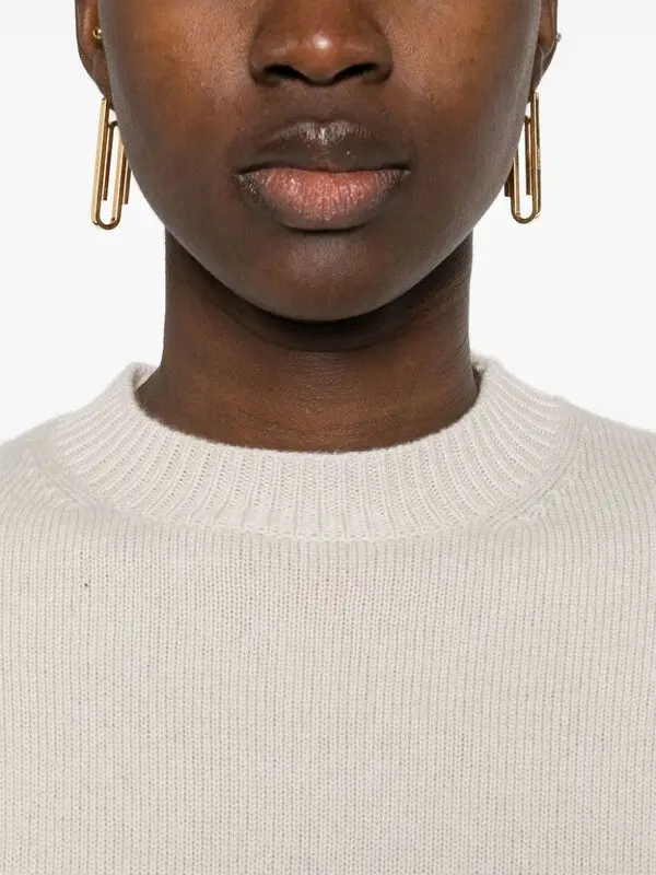 Max Mara Ribbed-knit Jumper - Neutrals