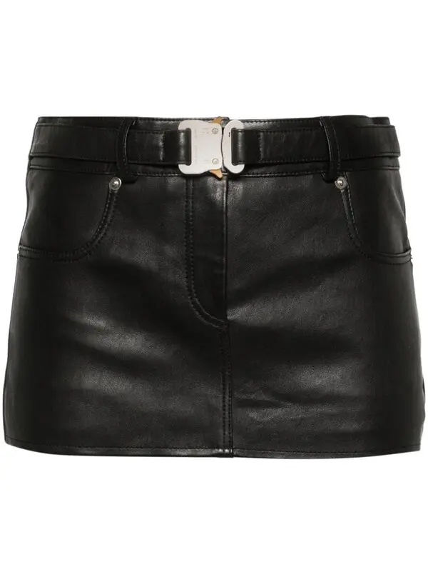 1017 Alyx 9sm Leather Mini Skirt - Black