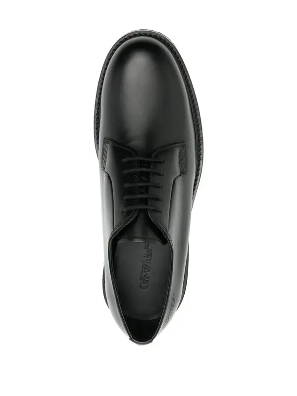 Off-White Military Leather Derby Shoes - Black