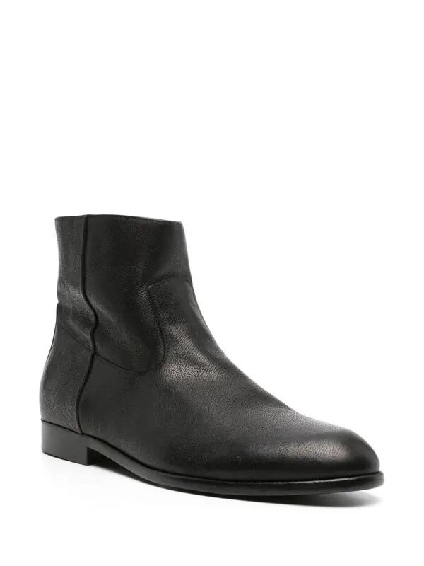 BUTTERO® Floyd Leather Ankle Boots - Black