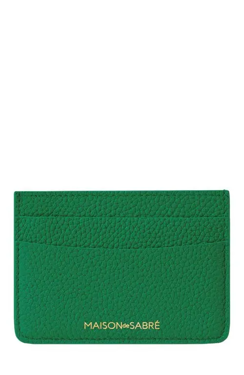 MAISON DE SABRE Leather Card Holder - Emerald Green