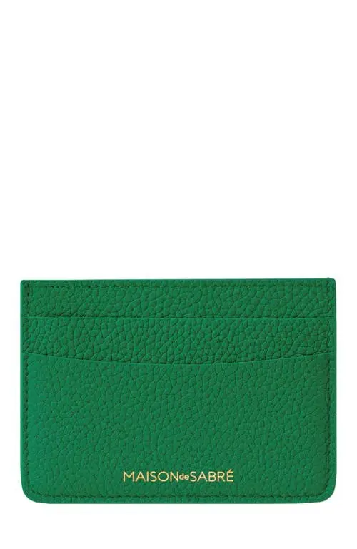 MAISON DE SABRE Leather Card Holder - Emerald Green