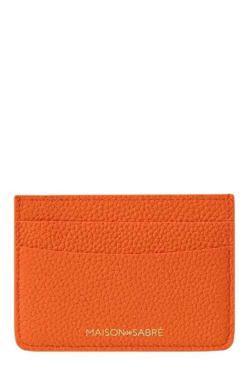 MAISON DE SABRE Leather Card Holder - Manhattan Orange