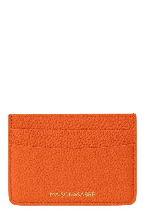 MAISON DE SABRE Leather Card Holder - Manhattan Orange
