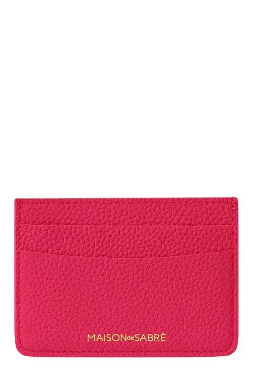 MAISON DE SABRE Leather Card Holder - Shibuya Fuchsia
