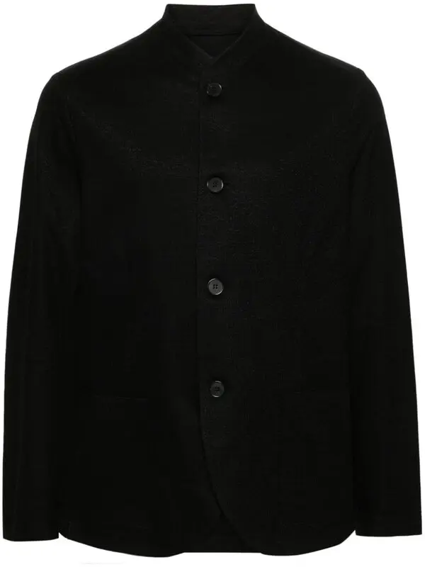 Harris Wharf London Nehru Bomber Jacket - Black