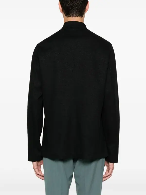 Harris Wharf London Nehru Bomber Jacket - Black
