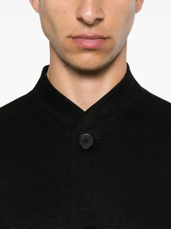 Harris Wharf London Nehru Bomber Jacket - Black