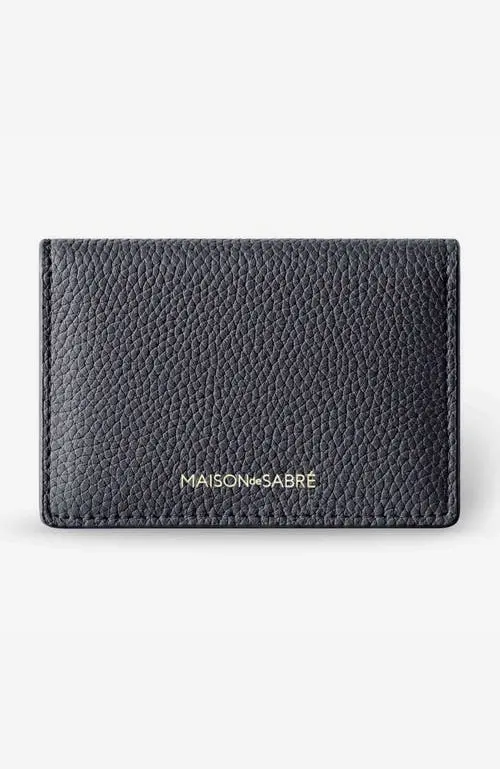 MAISON DE SABRE Leather Card Case - Graphite Grey
