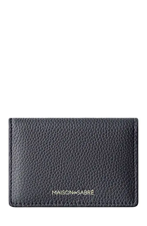 MAISON DE SABRE Leather Card Case - Graphite Grey