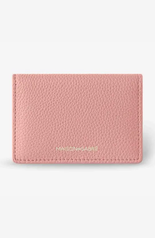 MAISON DE SABRE Leather Card Case - Pink Lily