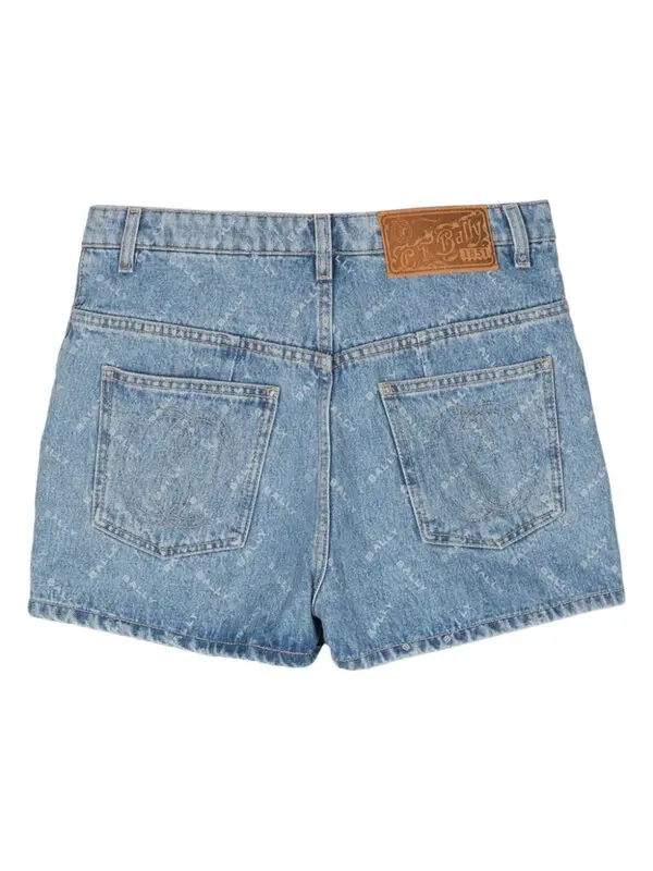 Bally Chevron-logo Denim Shorts