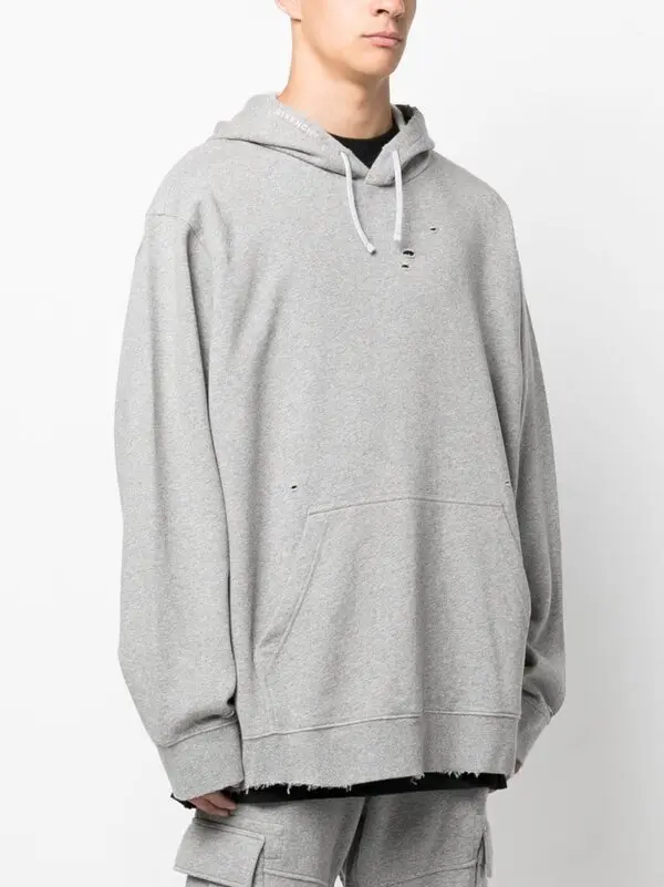Givenchy Logo Embroidered Cotton Hoodie