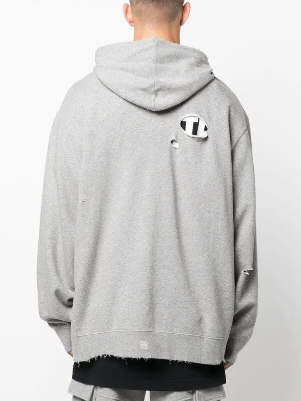 Givenchy Logo Embroidered Cotton Hoodie