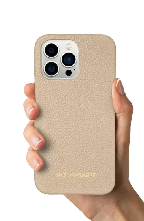 MAISON DE SABRE Leather Phone Case - Saharan Nude