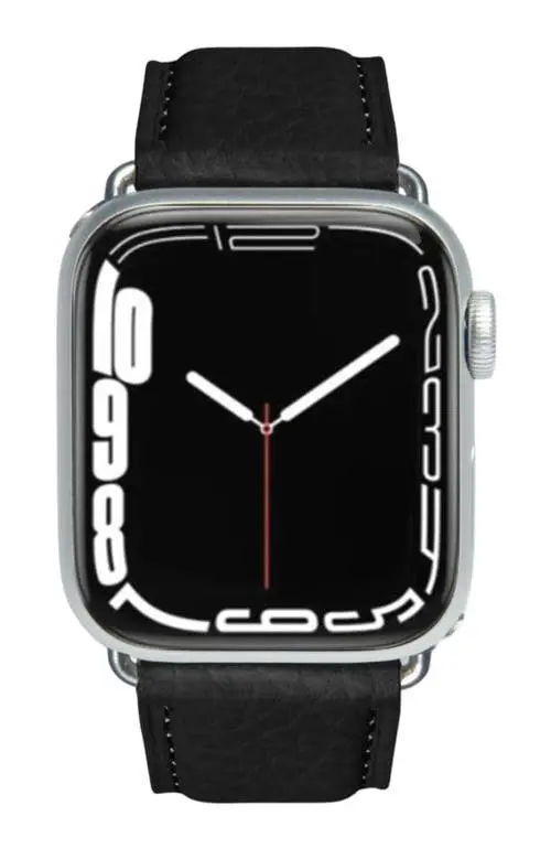 MAISON DE SABRE Leather Apple Watch Band - Black Caviar