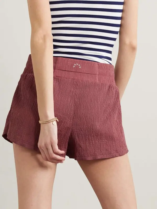 Varley Cala Plissé Shorts - Claret