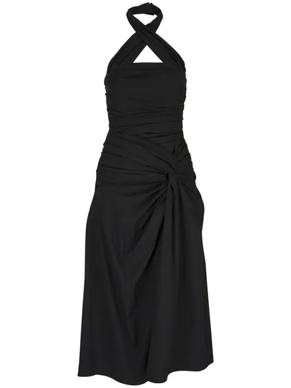 Carolina Herrera Gathered Halterneck Dress