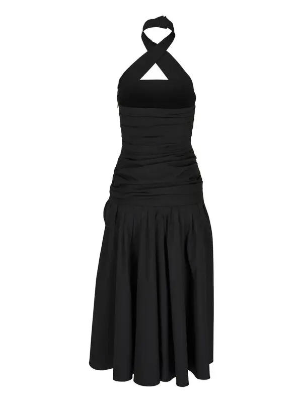 Carolina Herrera Gathered Halterneck Dress