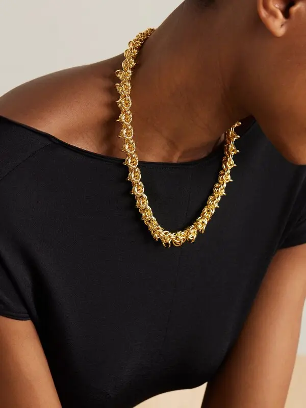 Lié Studio The Flora -plated Link Necklace