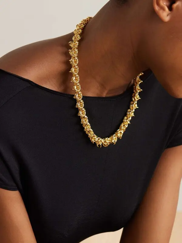Lié Studio The Flora -plated Link Necklace