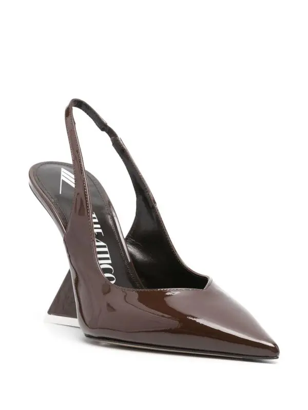 Attico Cheope 105mm Leather Pumps - Brown