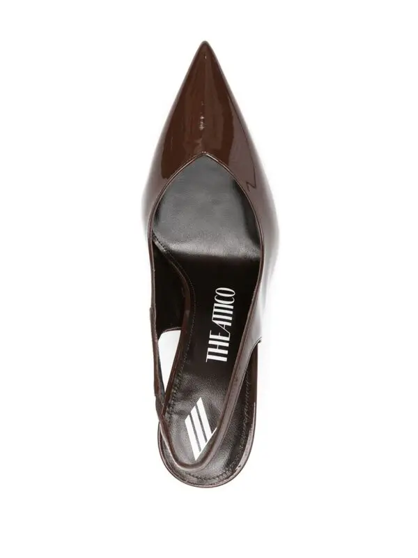 Attico Cheope 105mm Leather Pumps - Brown