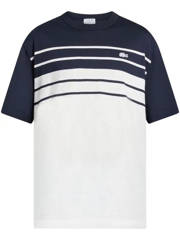 Lacoste Striped Organic Cotton T-shirt