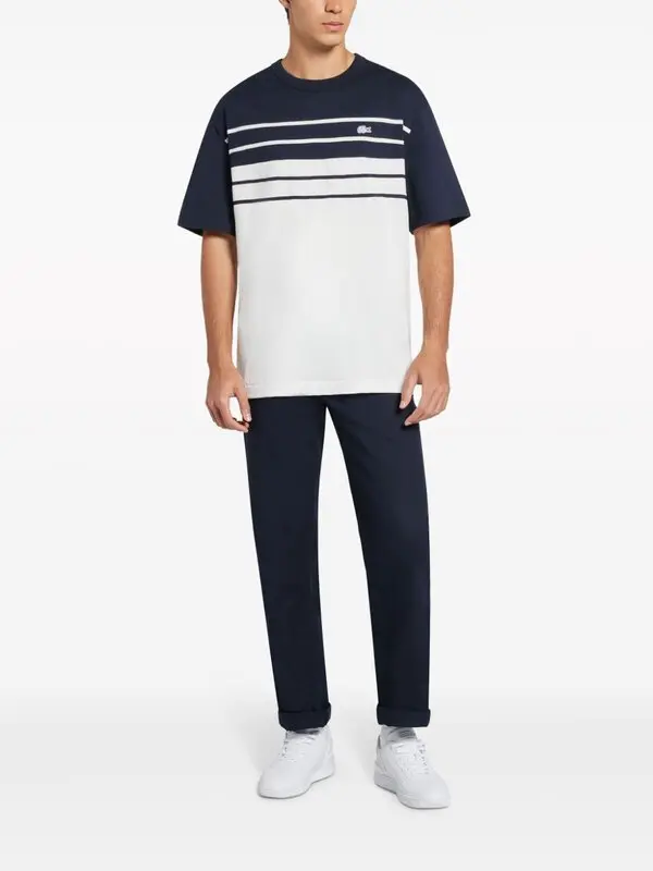 Lacoste Striped Organic Cotton T-shirt