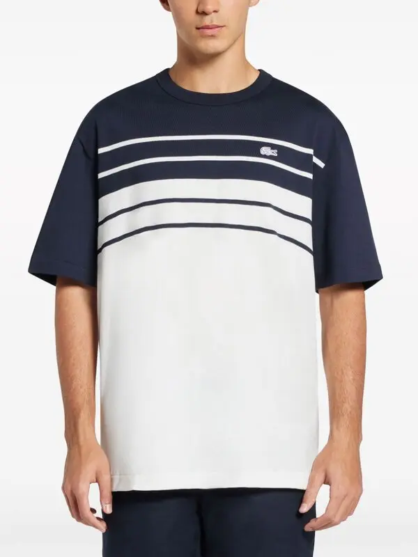 Lacoste Striped Organic Cotton T-shirt
