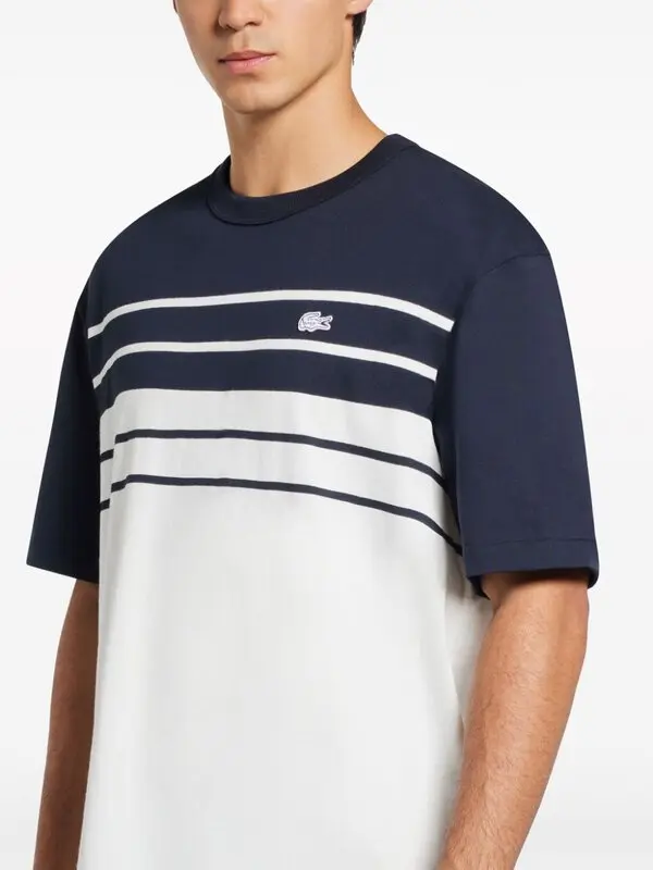 Lacoste Striped Organic Cotton T-shirt